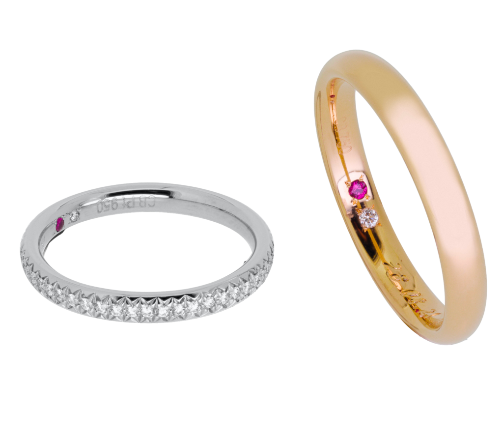 Alliance homme or blanc, jaune et diamant - BenGems